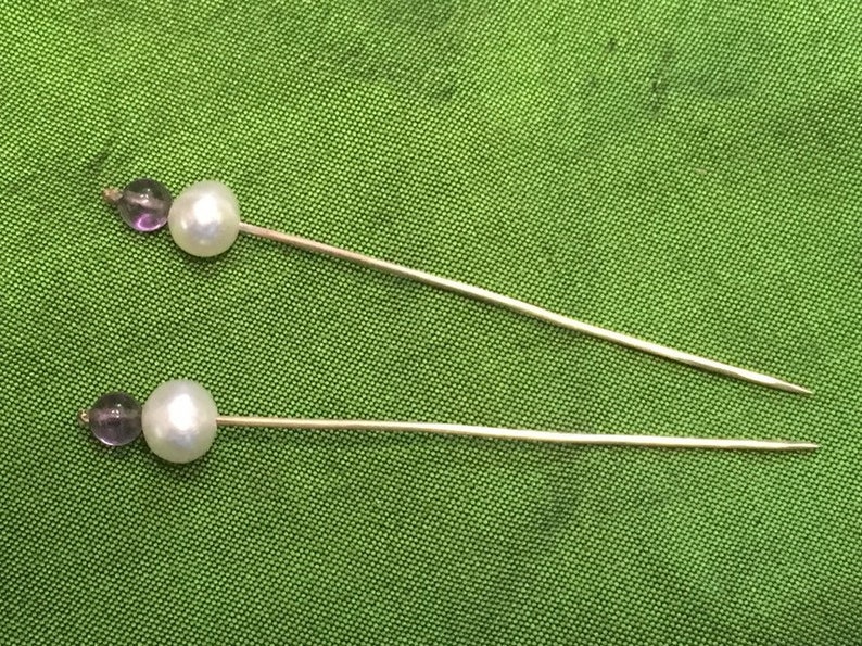 PAIR of Brass Medieval Veil Pins. Medieval Dress Pin. Renaissance Pins ...