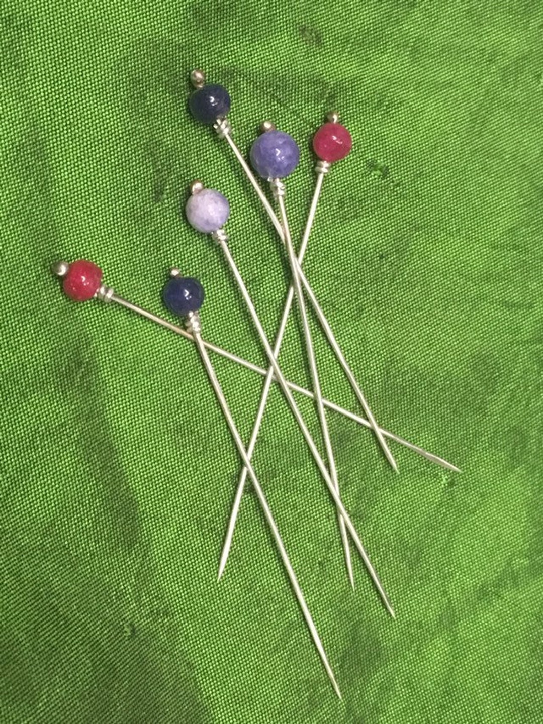 Sterling Silver Medieval Veil Pin With Handcut Ruby or Sapphire ...