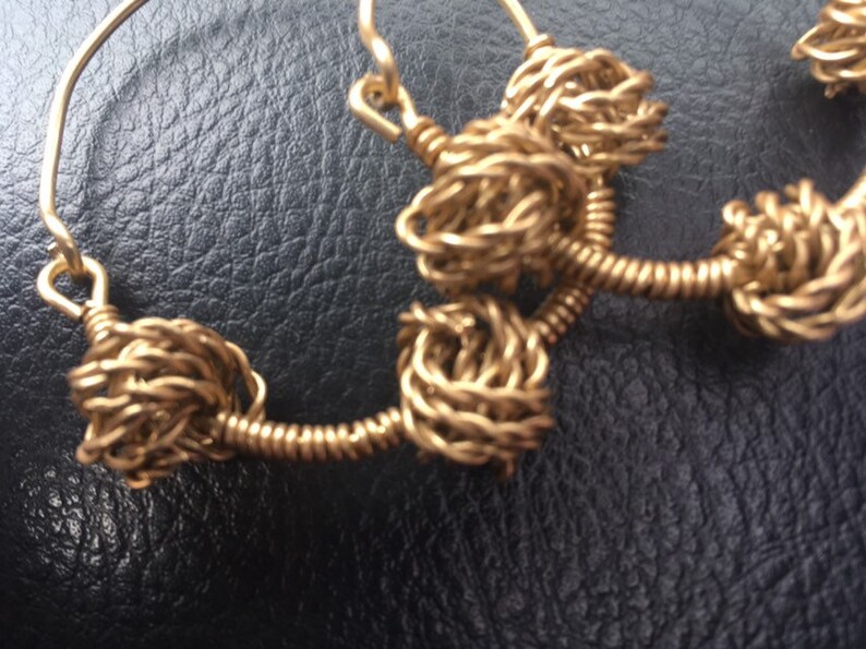 Brass Slavic Temple Rings. Kievan Rus Beaded Temple Rings. | Etsy