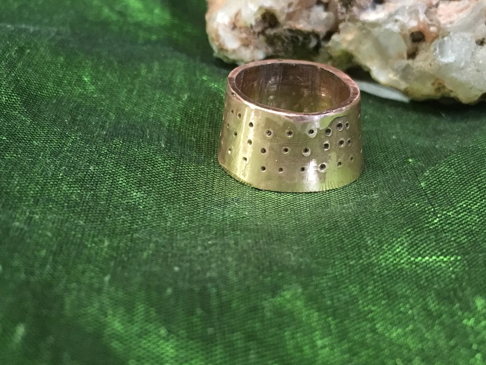 Copper Medieval Thimble Ring. Replica of Medieval Thimble. Viking ...