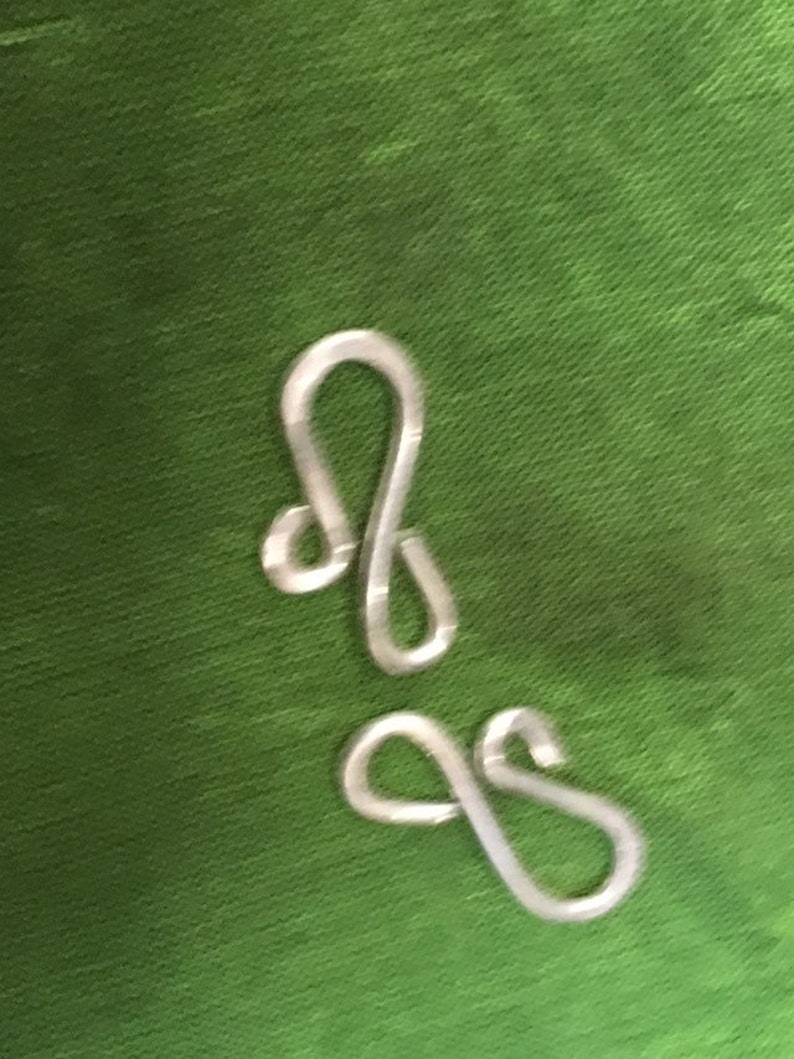 PAIR of Handcrafted Jewelry S-hooks. PAIR of Brass Copper or | Etsy