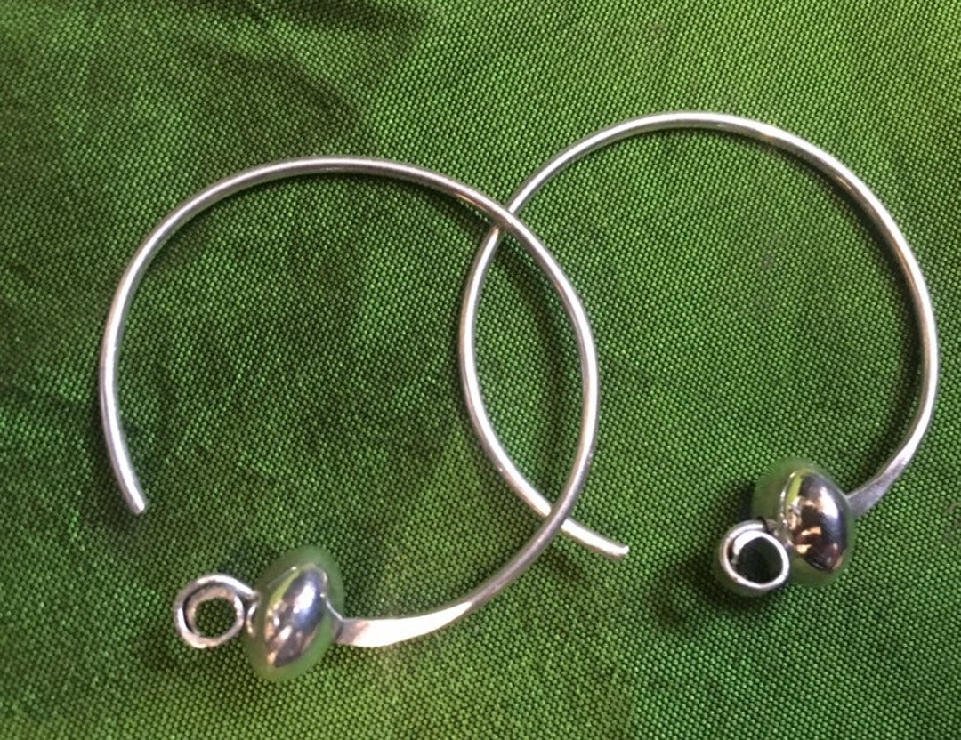 Pair of Sterling Silver Slavic Temple Rings. 925 Silver Kievan Rus ...