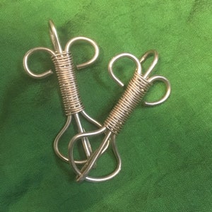 PAIR of Viking Leg Wrap Hooks. Anglo-saxon Winingas Hooks. Brass Leg ...
