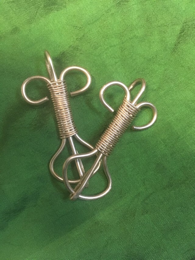 PAIR of Viking Leg Wrap Hooks. Anglo-saxon Winingas Hooks. Brass Leg ...