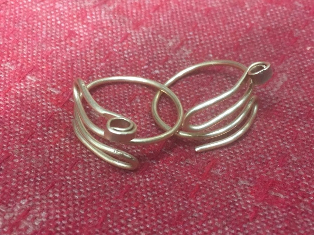 Pair of Slavic Temple Rings. Kievan Rus Temple Rings. Brass Temple ...