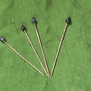 PAIR of Brass Medieval Veil Pins. Medieval Dress Pin. Renaissance Pins ...
