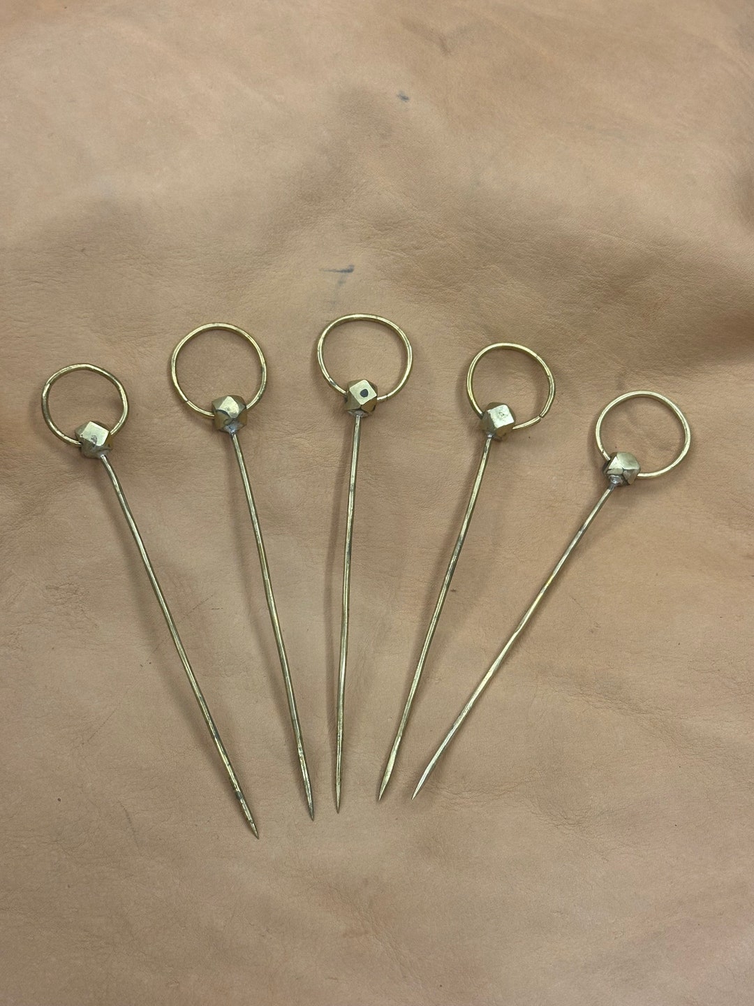 Brass Replica of Long Viking Pin From Gotland. Viking Style Hairpin ...