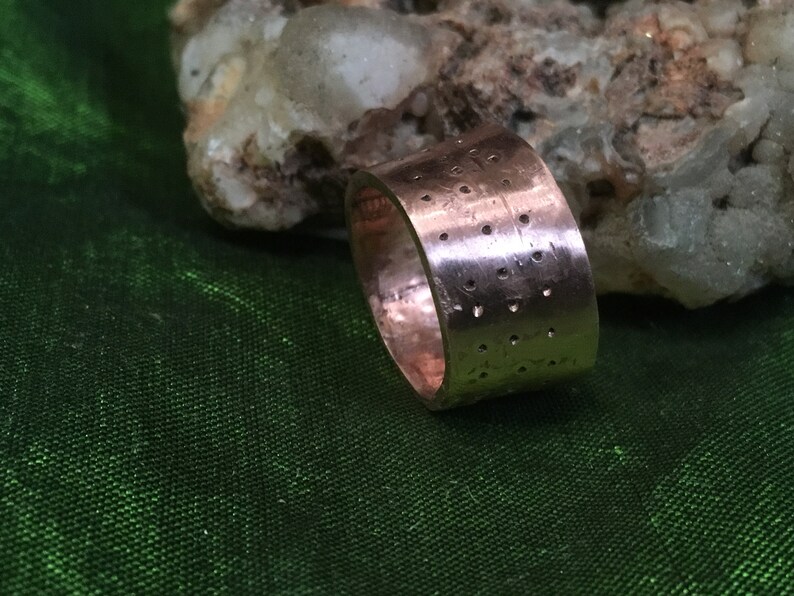 Copper Medieval Thimble Ring. Replica of Medieval Thimble. Viking ...