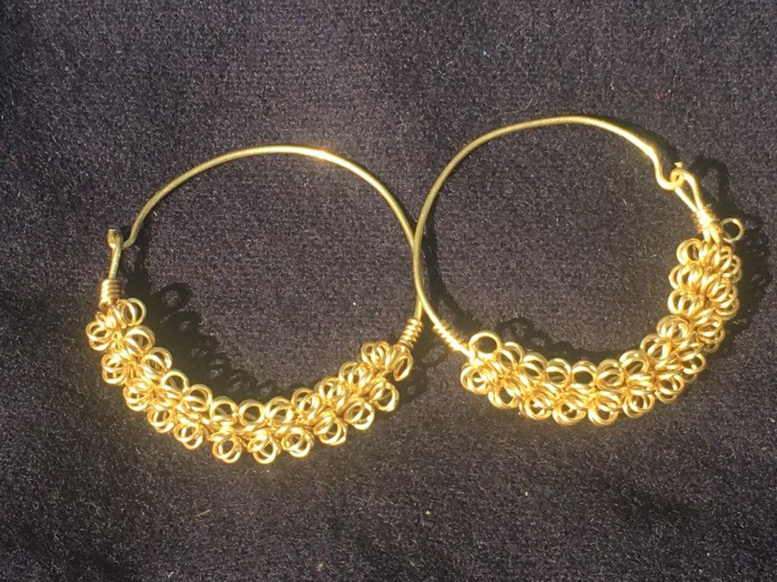 Brass Slavic Temple Rings. Kievan Rus Coil Temple Rings. Spiral Wire ...