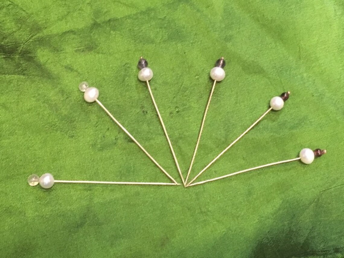 PAIR of Brass Medieval Veil Pins. Medieval Dress Pin. Renaissance Pins ...