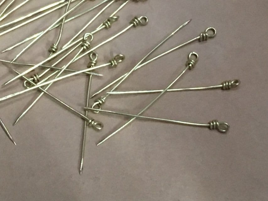10 Medieval Brass Pins.viking Pins. Veil Pins. Sewing Pinned | Etsy