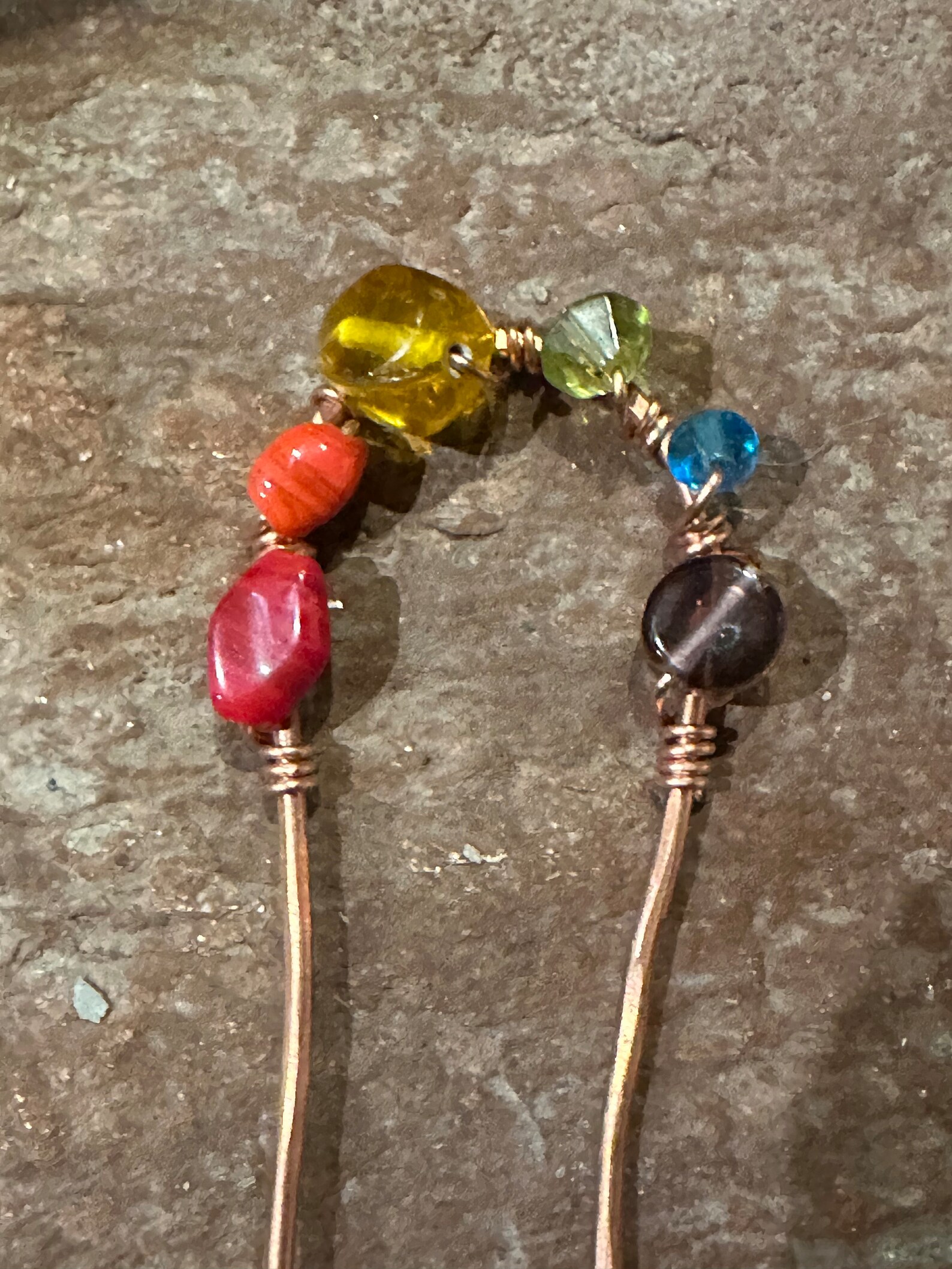 Simple Medieval Style Hairpin With Glass in LGBTQ Pride Colors ...