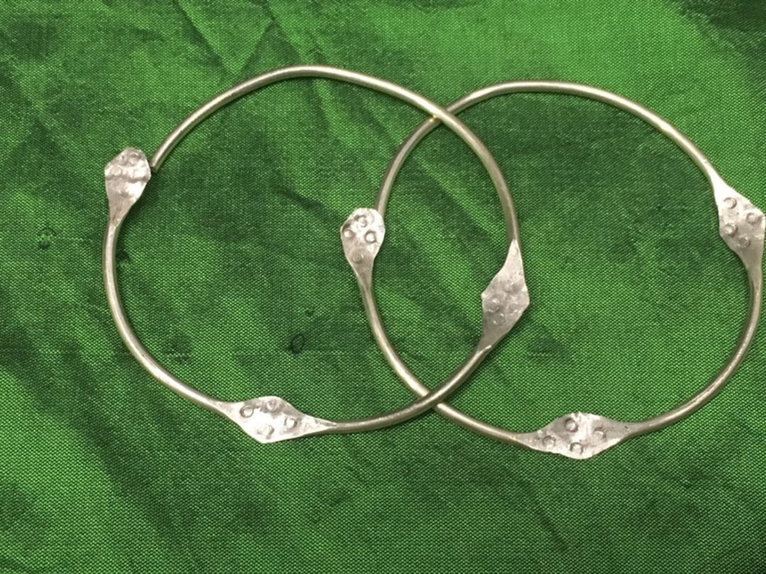 Pair or Novgorod Temple Rings. Brass Slavic Temple Rings. Kievan Rus ...