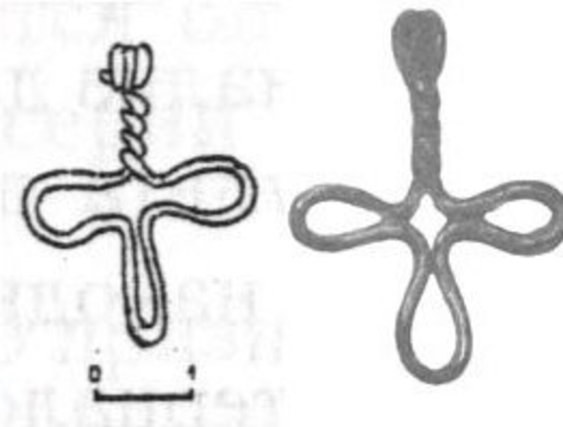 Copper Slavic Cross Pendant. Kievan Rus Cross Pendant. - Etsy