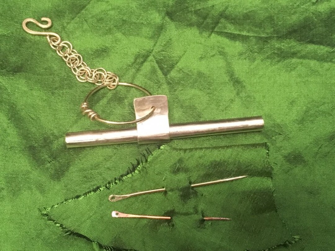 Viking Needle Case. Needle Case Pendant With Brass and Copper Needles ...