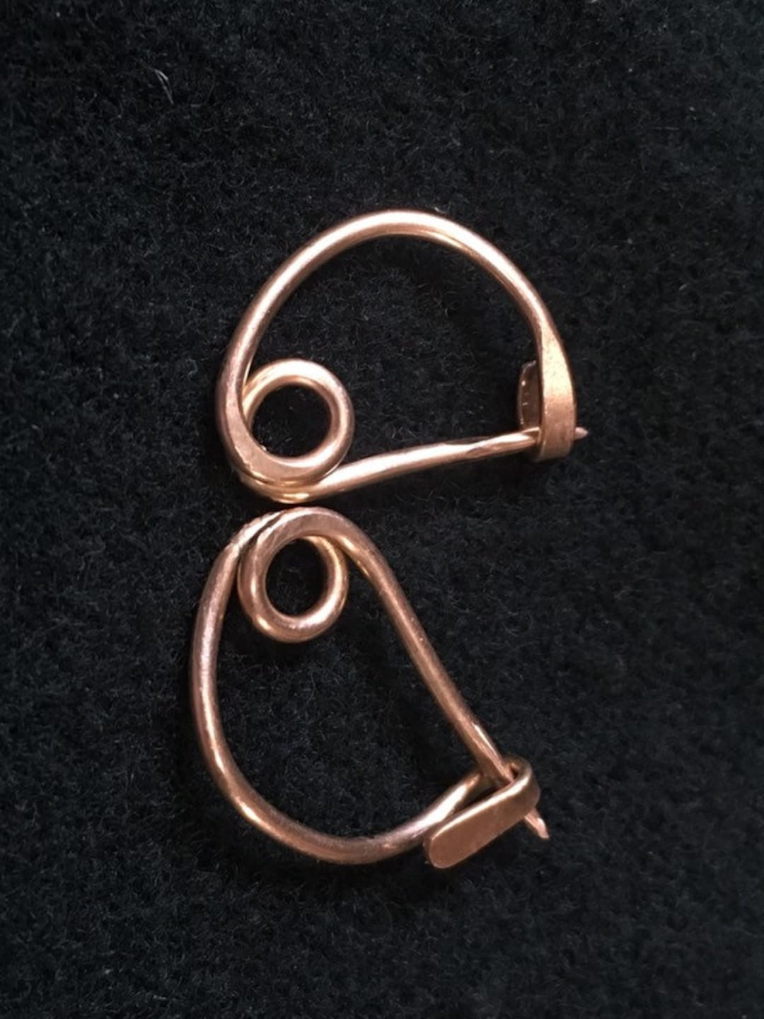Pair of Small Roman Brooches (3/4” -1”long Each). Pair of Bow Fibulae ...