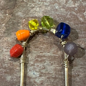 Simple Medieval Style Hairpin With Glass in LGBTQ Pride Colors ...