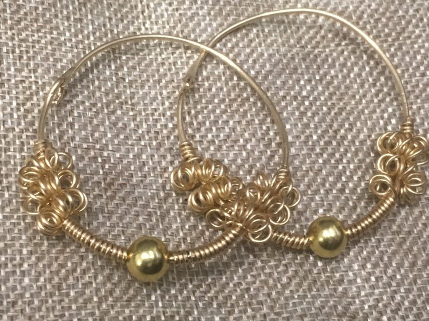 Brass Slavic Temple Rings. Kievan Rus Coil Temple Rings. - Etsy