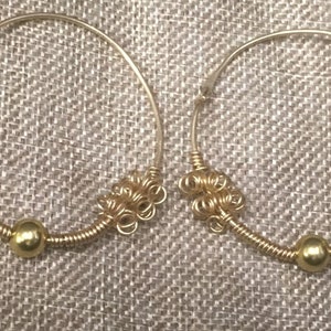 Brass Slavic Temple Rings. Kievan Rus Coil Temple Rings. Spiral Wire ...