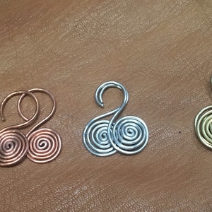 Pair of Spiral Slavic Temple Rings. Western Slavic Temple Rings. Kievan ...