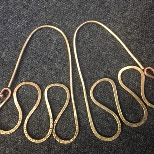 Brass Slavic Temple Rings. Kievan Rus Coil Temple Rings. - Etsy