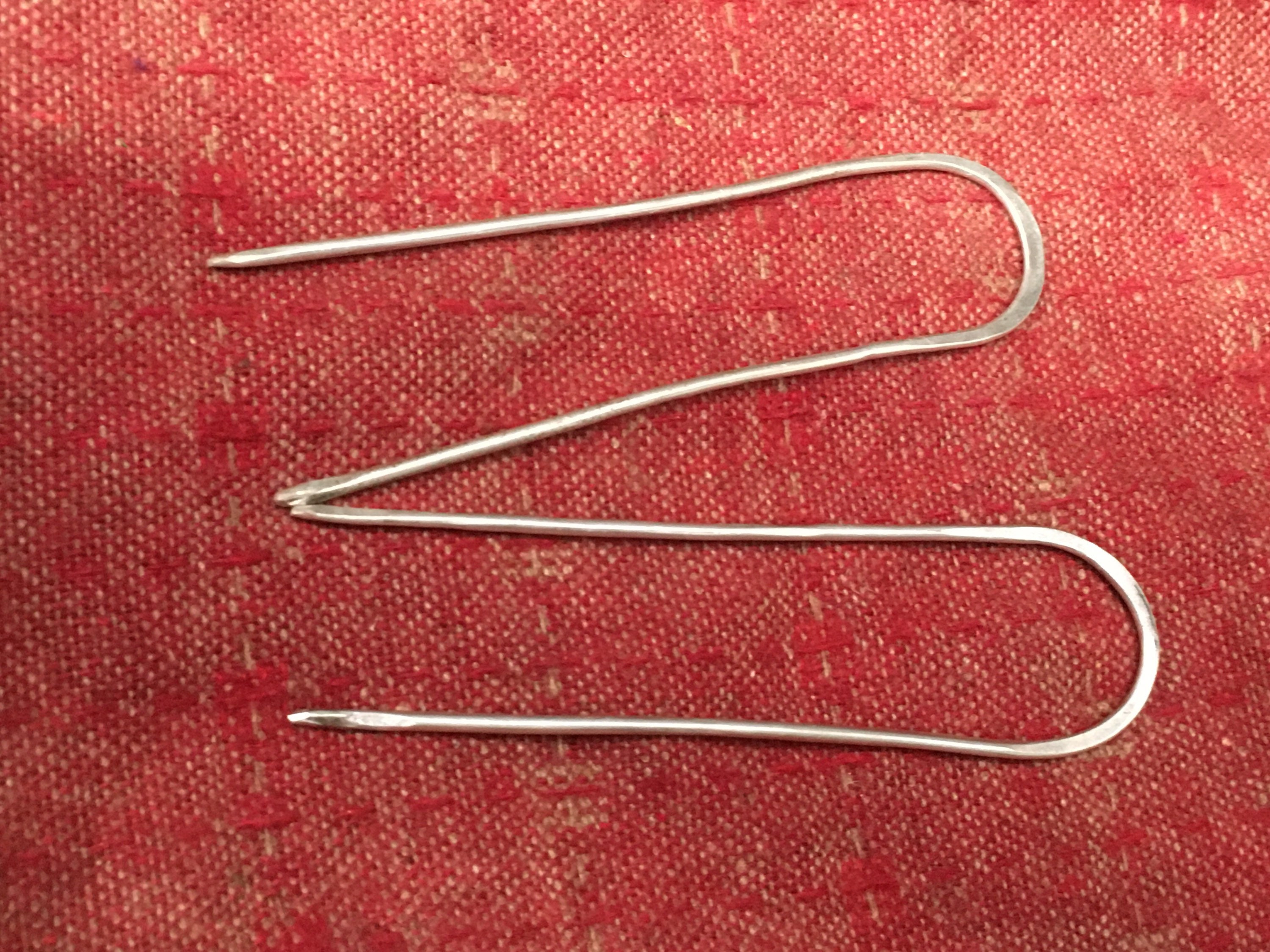 Sterling Silver Simple Medieval Hairpin. Renaissance Hairpin. - Etsy