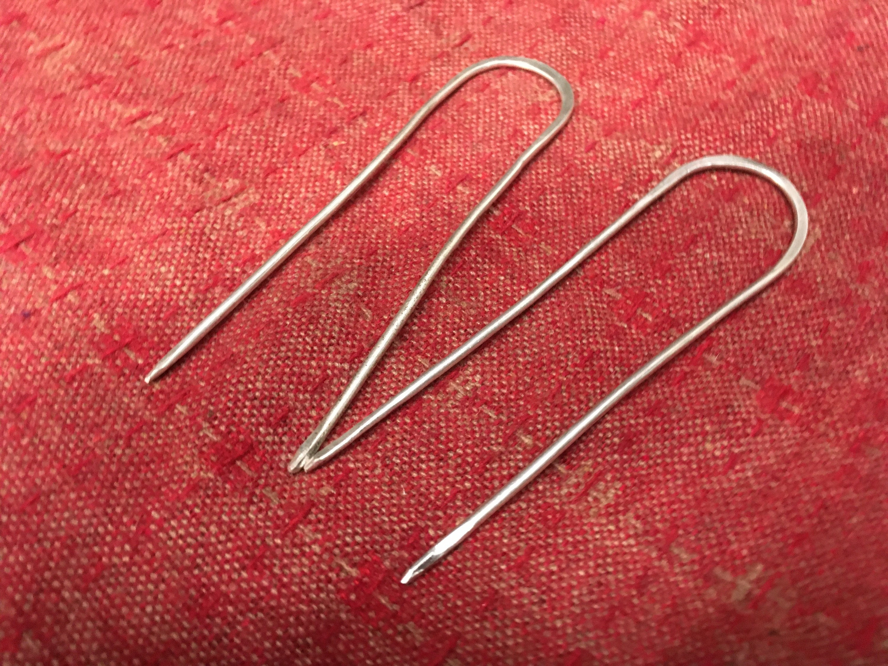 Sterling Silver Simple Medieval Hairpin. Renaissance Hairpin. - Etsy