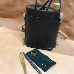 Medieval Handwork Kit.medieval Sewing Kit in Leather Case for ...