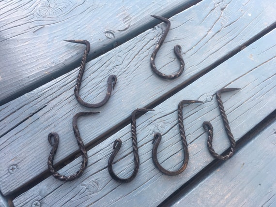 Forged J Hook. Steel J Hook. Forged Hanging Hook. Drive Hook. | Etsy