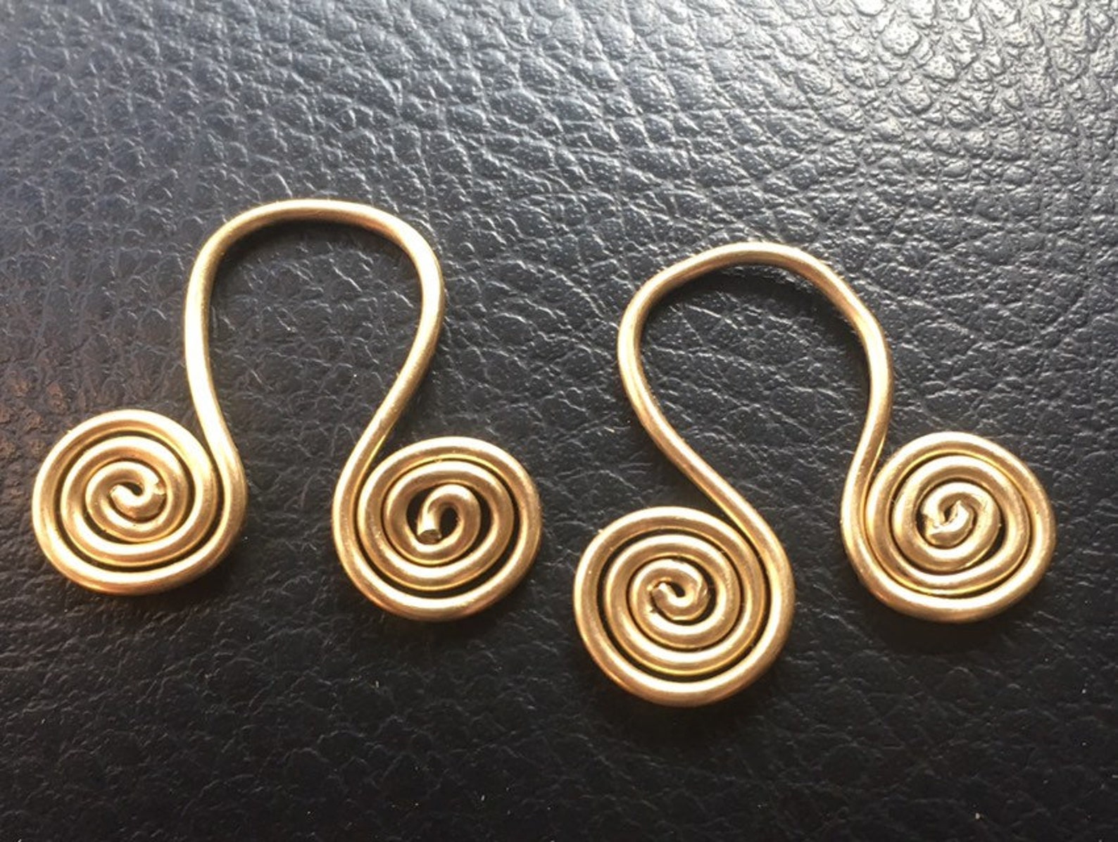 Pair of Spiral Slavic Temple Rings. Severyane Temple Rings. Kievan Rus ...