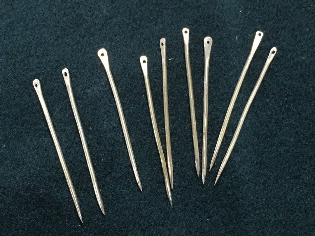 Brass Sewing Needles. Viking Needles, Medieval Needles - Etsy