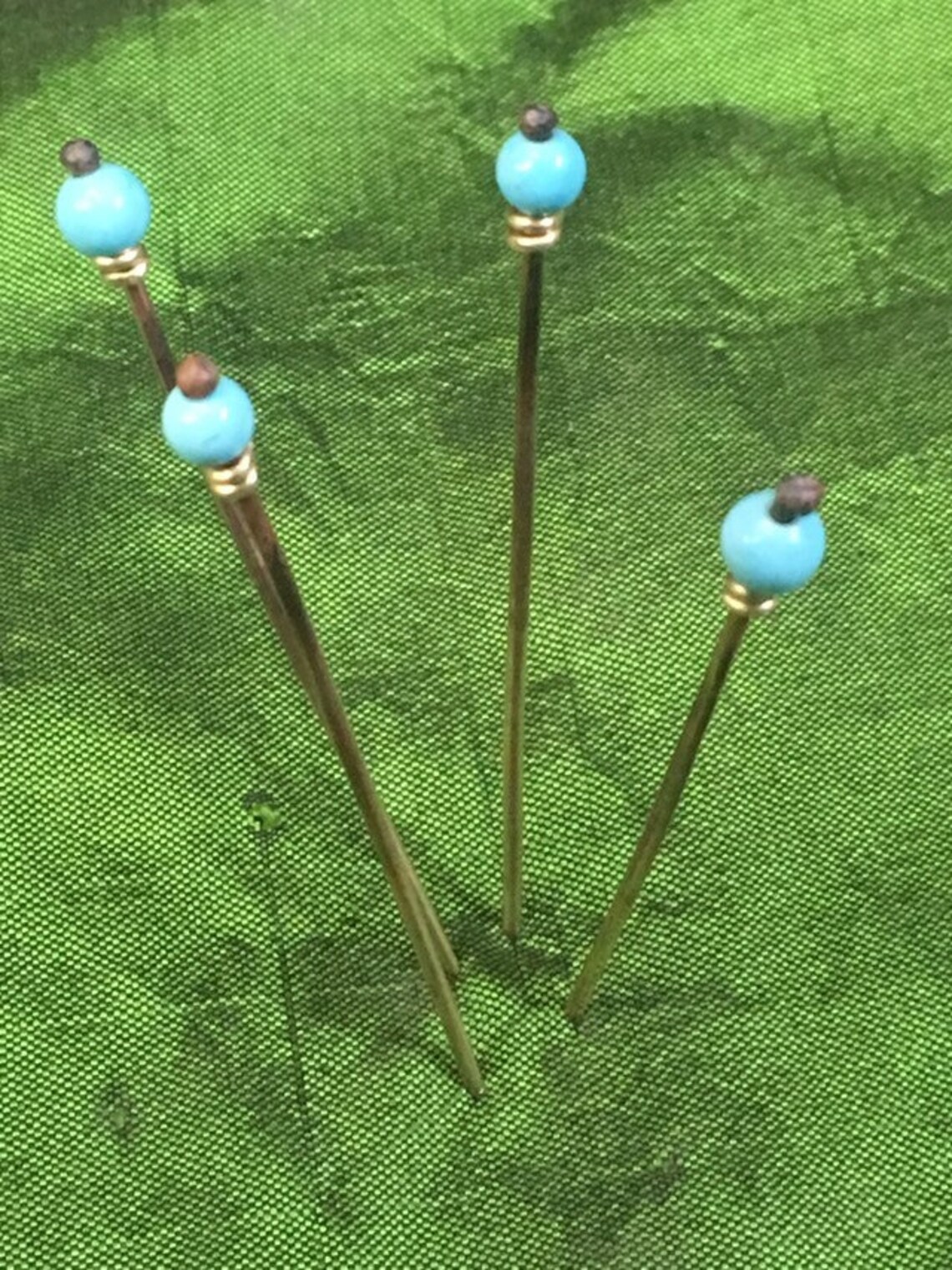 PAIR of Brass Medieval Veil Pins. Medieval Dress Pin. Renaissance Pins ...