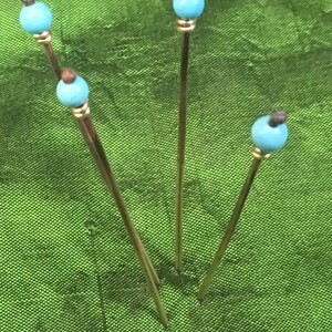 PAIR of Brass Medieval Veil Pins. Medieval Dress Pin. Renaissance Pins ...