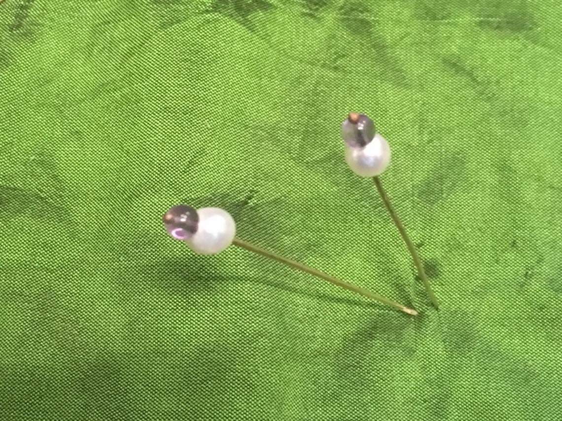 PAIR of Brass Medieval Veil Pins. Medieval Dress Pin. Renaissance Pins ...