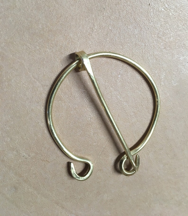 Medium Size Brass Copper Fibula Brooch. Slavic Fibula. Medieval Brooch ...