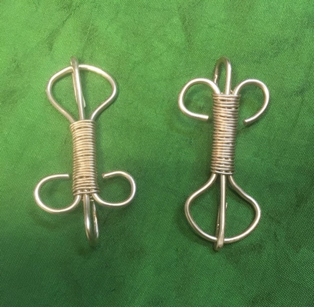 PAIR of Viking Leg Wrap Hooks. Anglo-saxon Winingas Hooks. Brass Leg ...