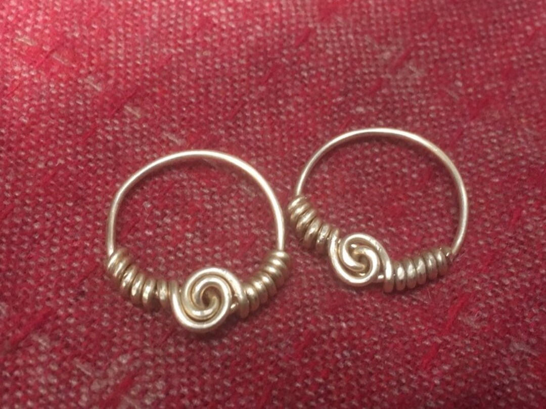 Pair of Slavic Temple Rings. Kievan Rus Temple Rings. Brass Temple ...