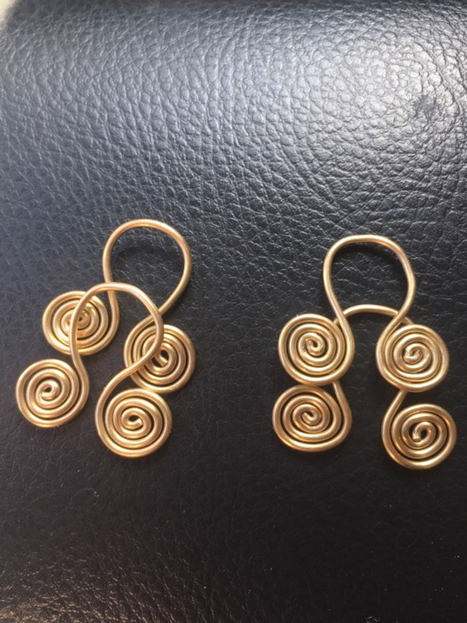 Pair of Spiral Slavic Temple Rings. Severyane Temple Rings. Kievan Rus ...