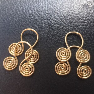 Pair of Spiral Slavic Temple Rings. Severyane Temple Rings. Kievan Rus ...