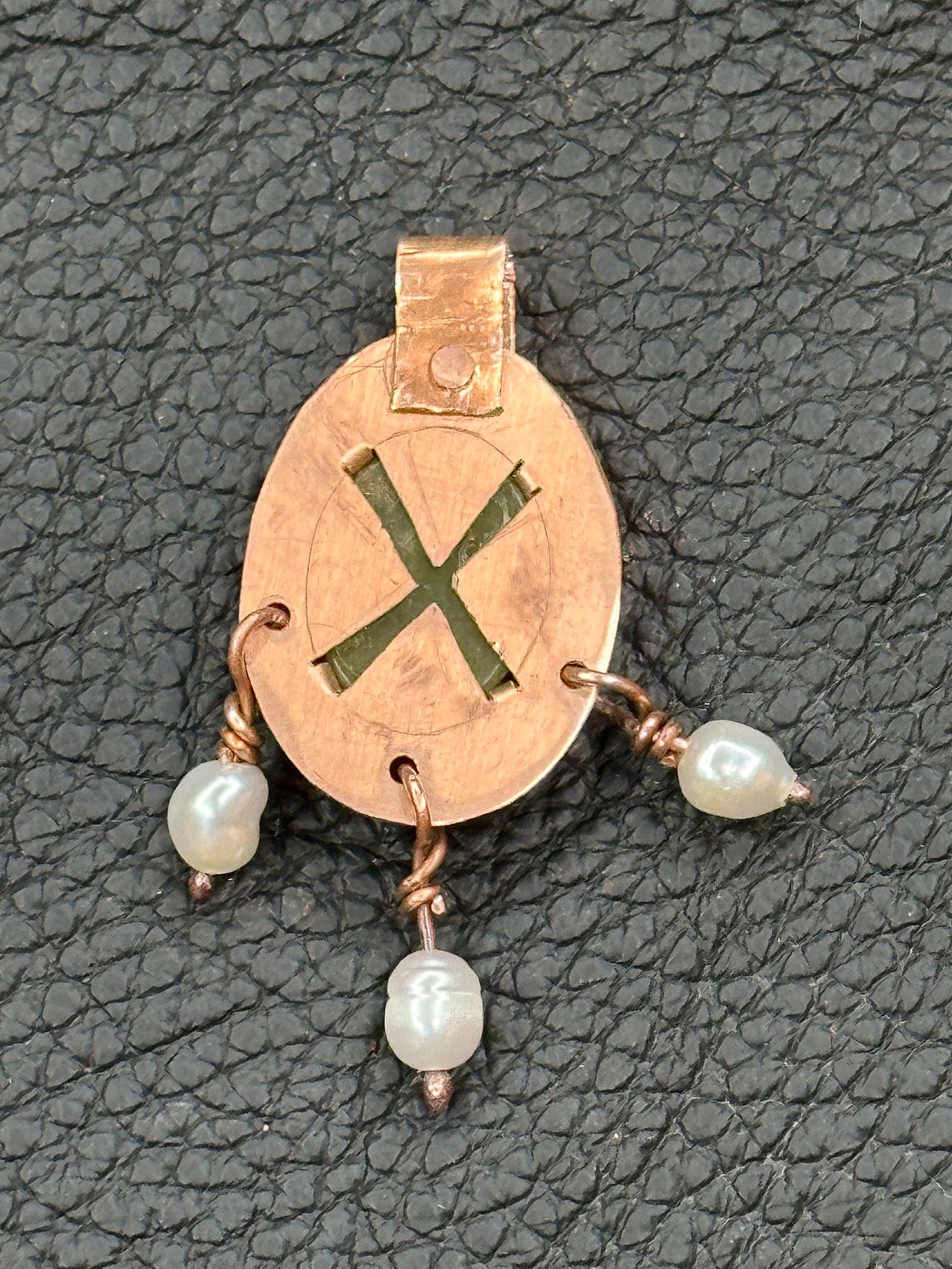 SCA Order of Laurel Copper Medallion With Painted Jasper and Natural ...