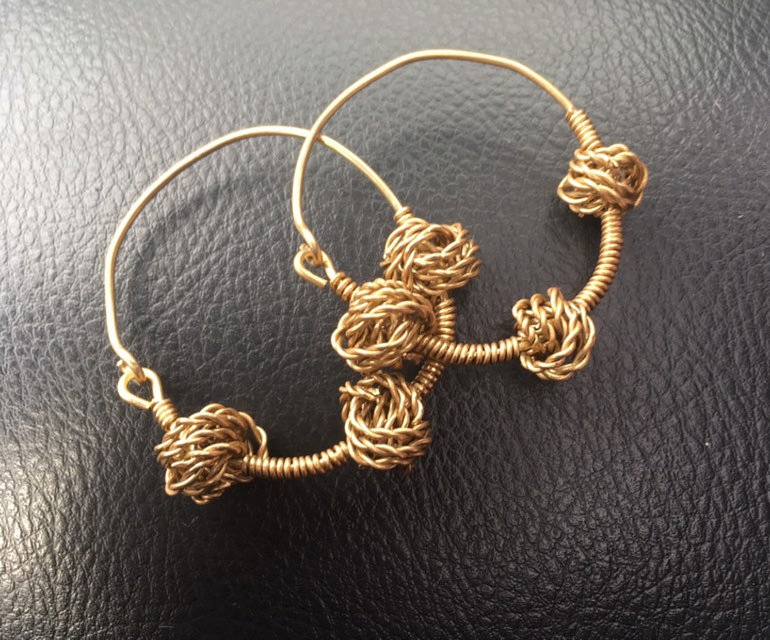 Brass Slavic Temple Rings. Kievan Rus Beaded Temple Rings. | Etsy