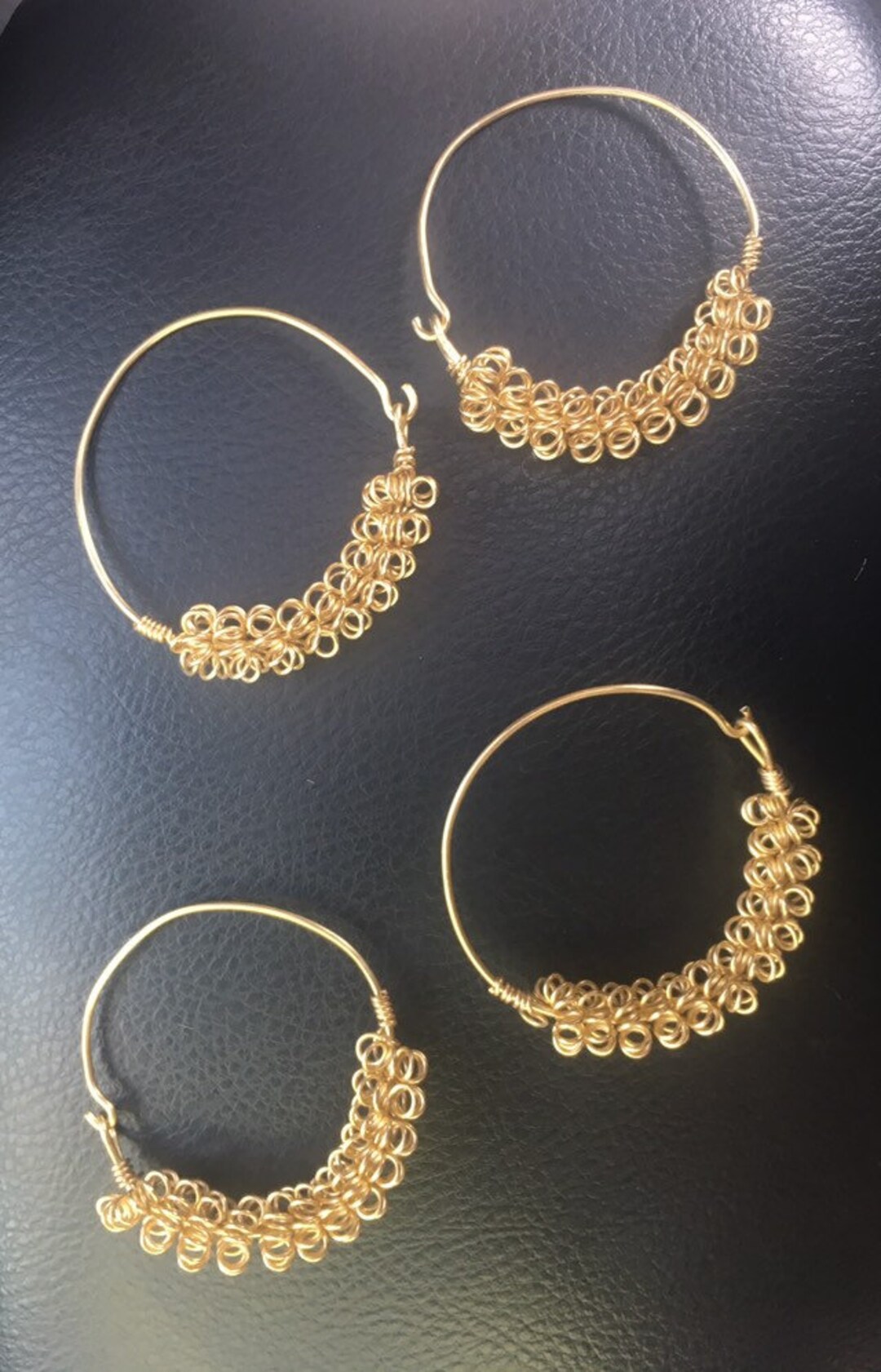 Brass Slavic Temple Rings. Kievan Rus Coil Temple Rings. Spiral Wire ...