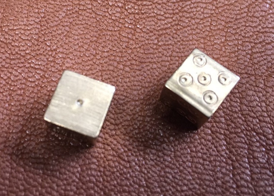 Replica Medieval Brass Die. Roman Spots D6 for Gaming, SCA, LARP Dice ...