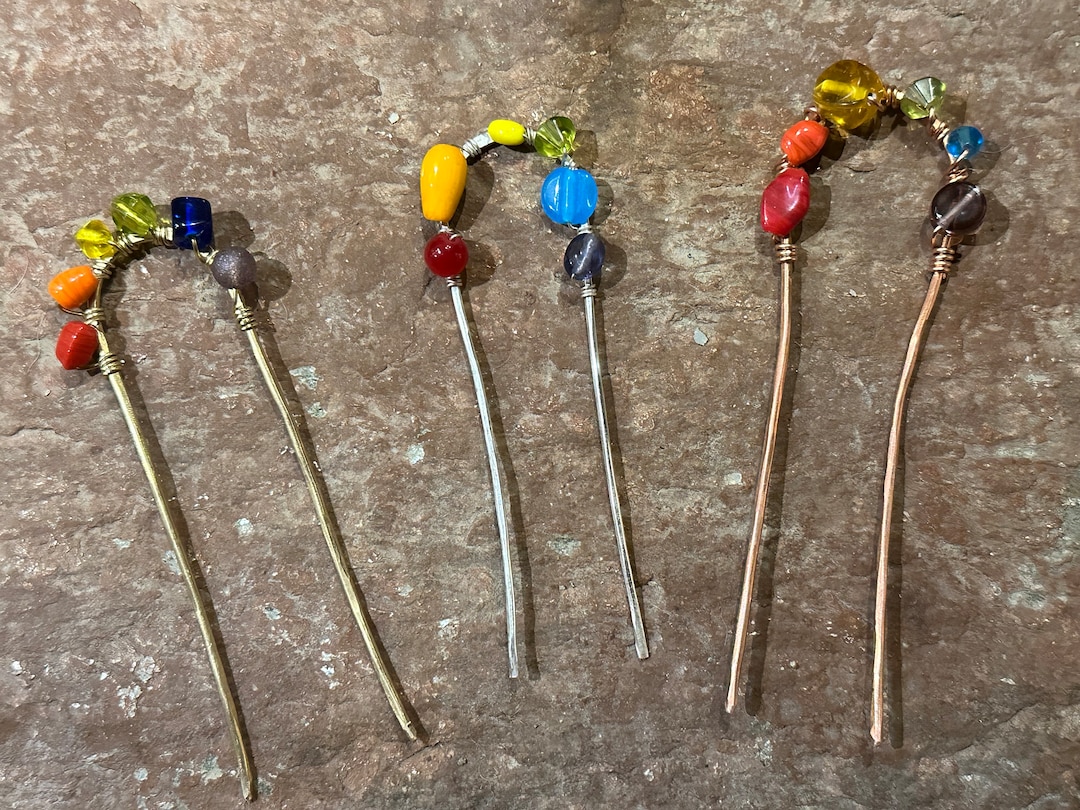 Simple Medieval Style Hairpin With Glass in LGBTQ Pride Colors ...