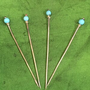 PAIR of Brass Medieval Veil Pins. Medieval Dress Pin. Renaissance Pins ...