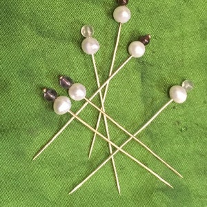PAIR of Brass Medieval Veil Pins. Medieval Dress Pin. Renaissance Pins ...