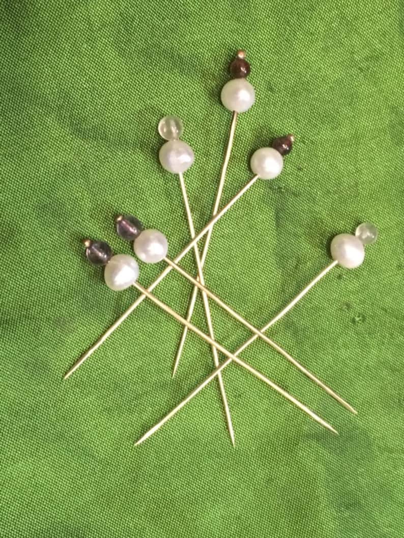 PAIR of Brass Medieval Veil Pins. Medieval Dress Pin. Renaissance Pins ...