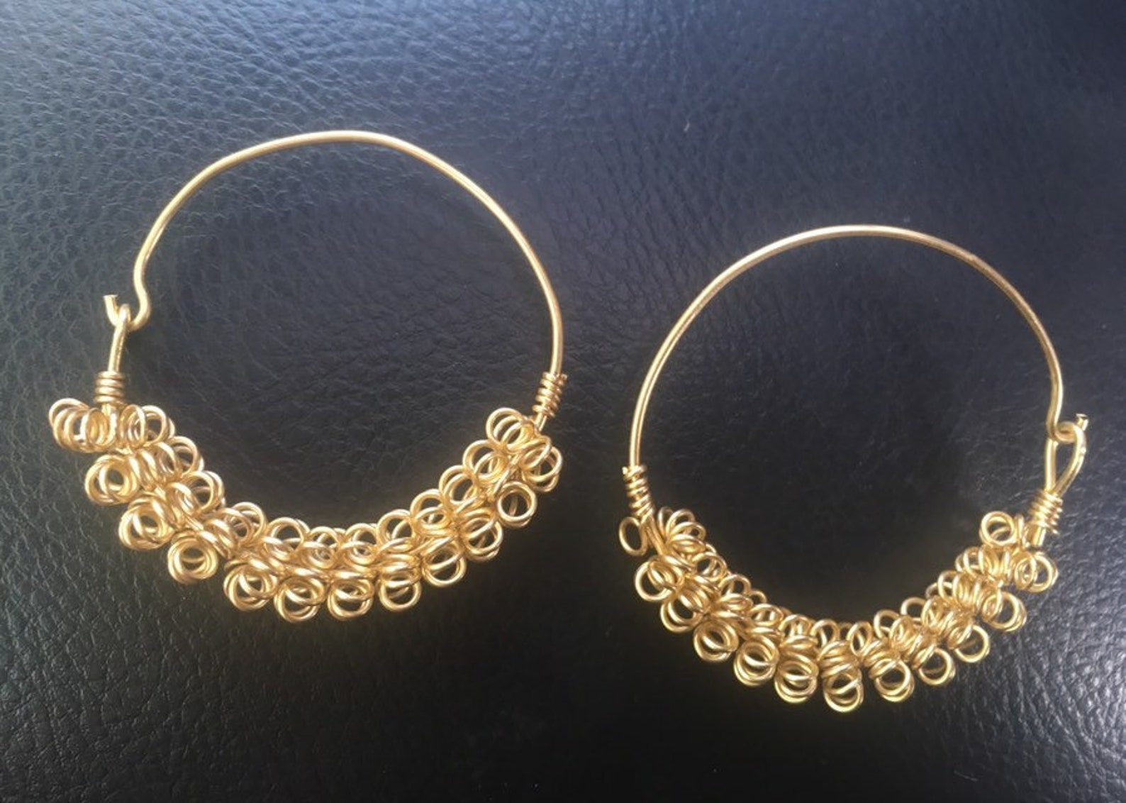 Brass Slavic Temple Rings. Kievan Rus Coil Temple Rings. Spiral Wire ...