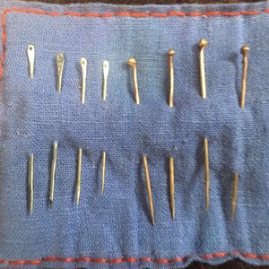 Medieval Fabric Needle Case. Historical Needle Roll With a Set of ...