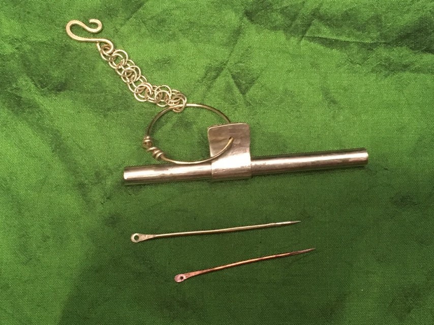 Viking Needle Case. Needle Case Pendant With Brass and Copper Needles ...